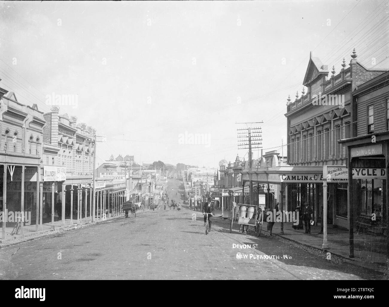 Devon Street, New Plymouth, Looking down Devon Street, New Plymouth ...