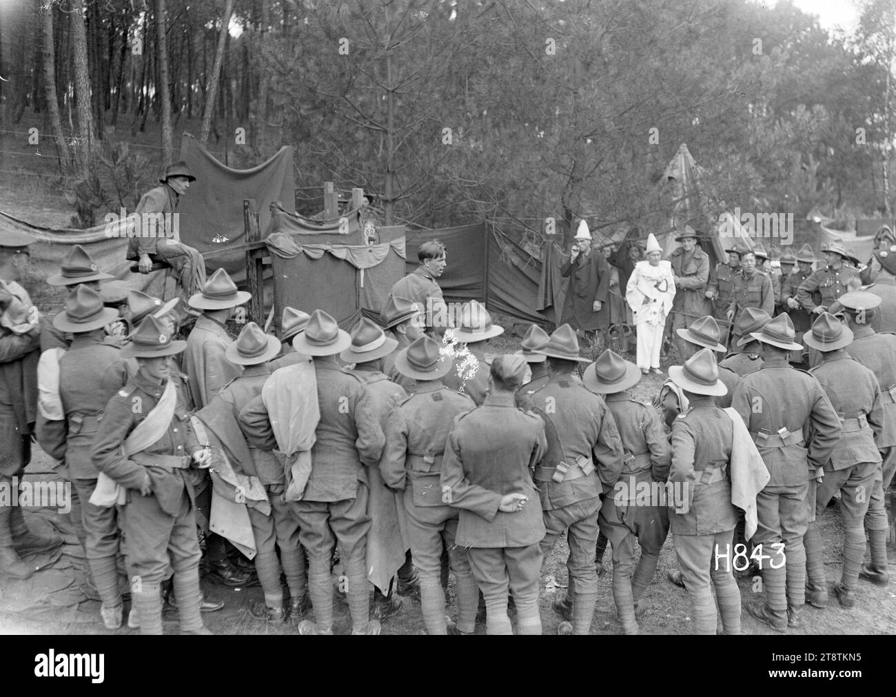 World War I soldiers play Splasho at their camp in Etaples, France, New ...