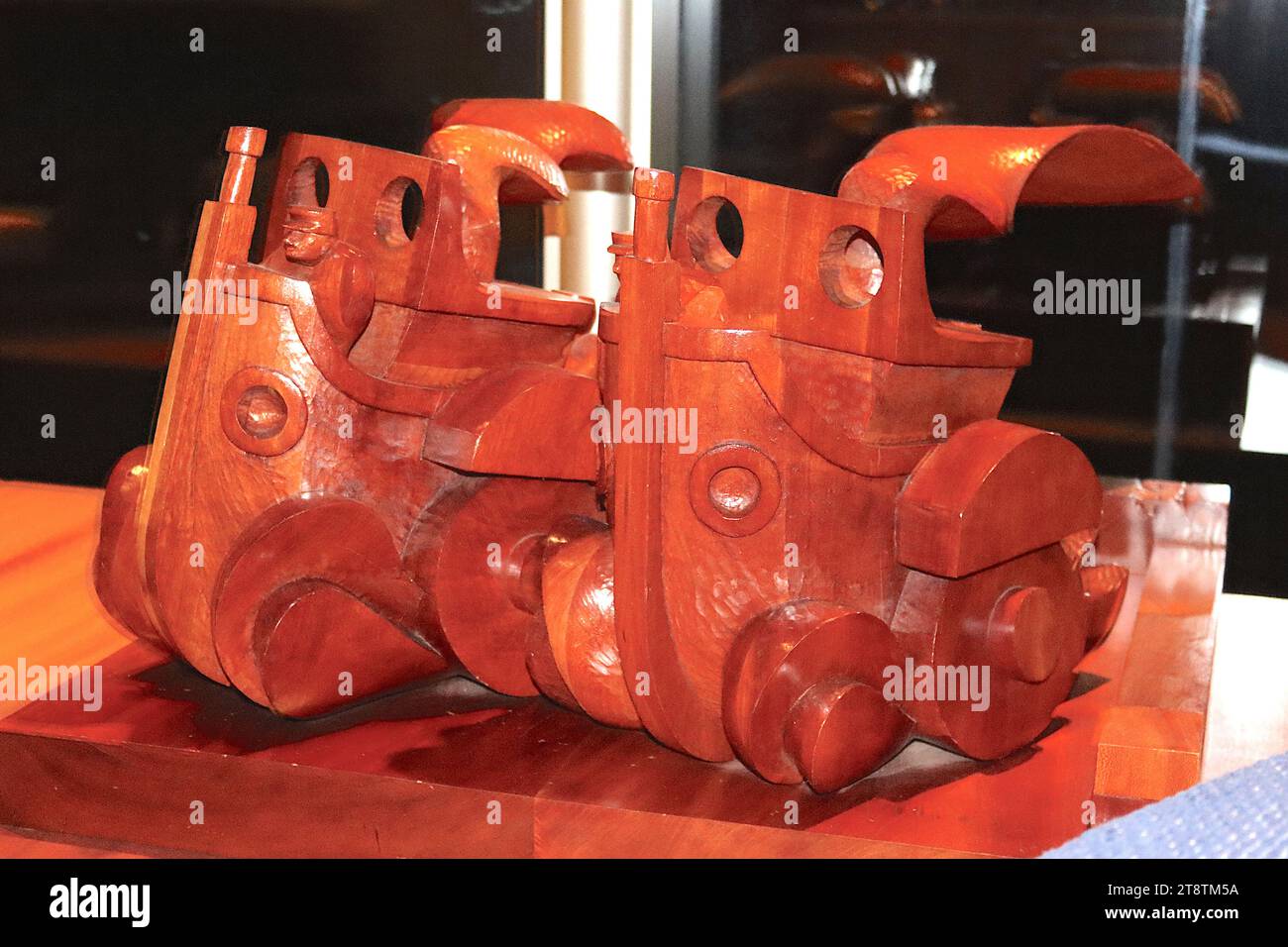 “Full Steam Ahead Cap’n” a carved wooden sculpture by Iain Redford ...