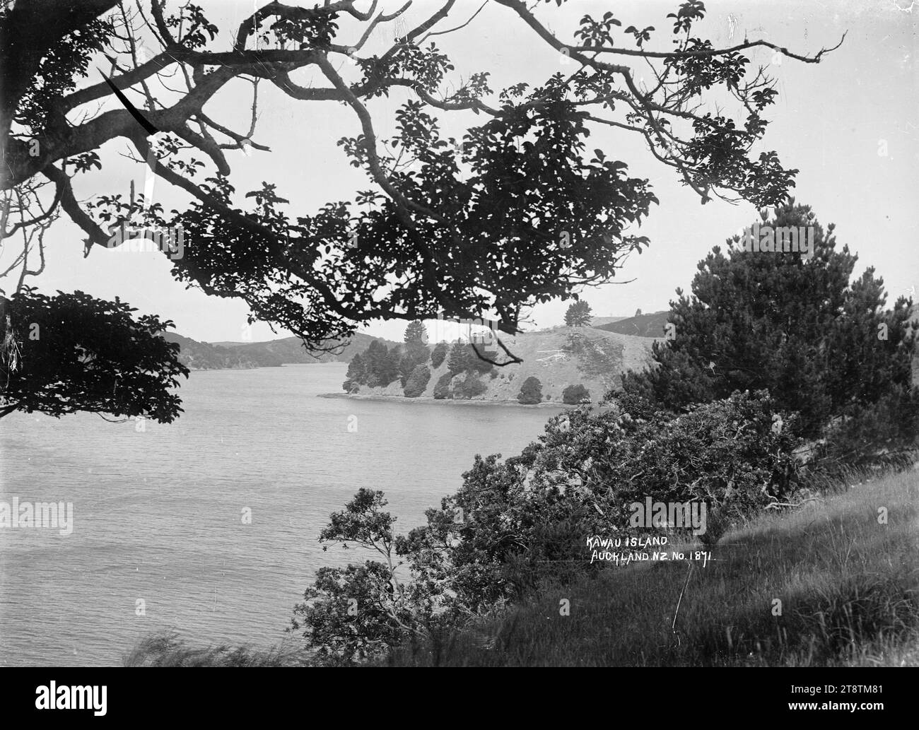 General view of Kawau Island, Possibly a view looking up Bon Accord ...