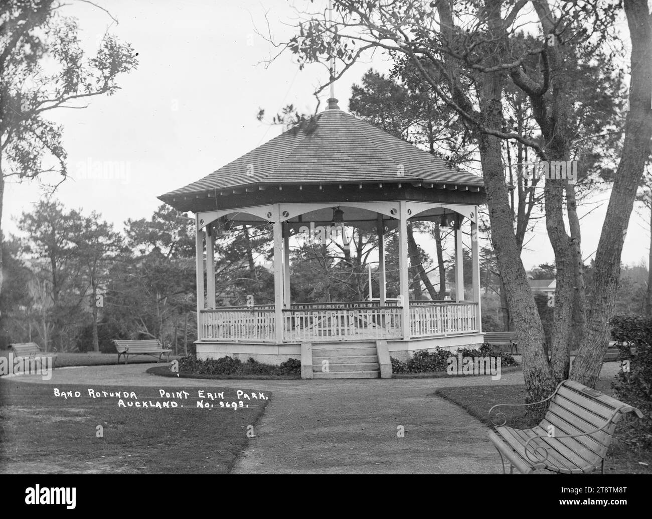 Band rotunda at Point Erin Park, Auckland, New Zealand, View of the ...