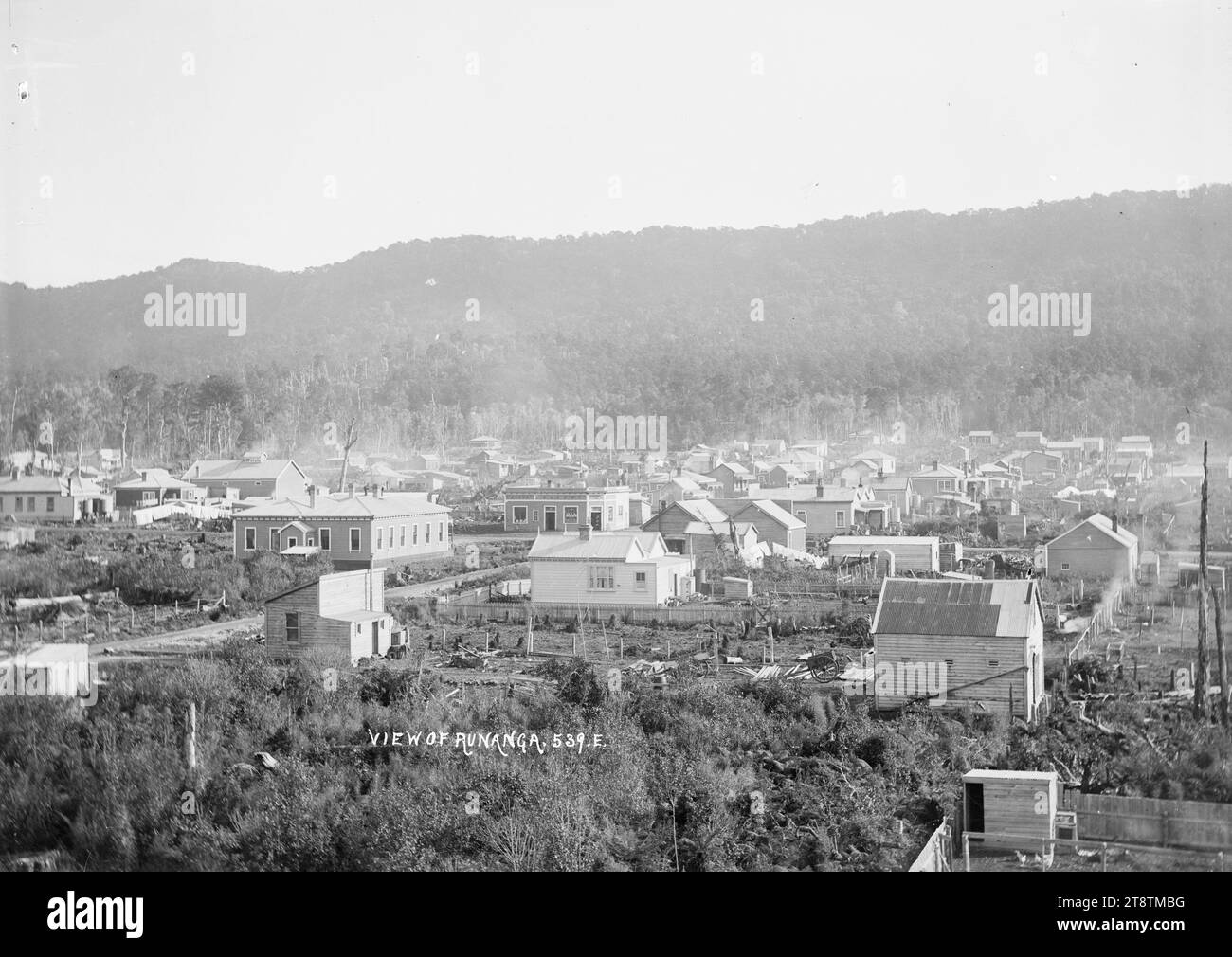 View houses on hill Black and White Stock Photos & Images - Alamy