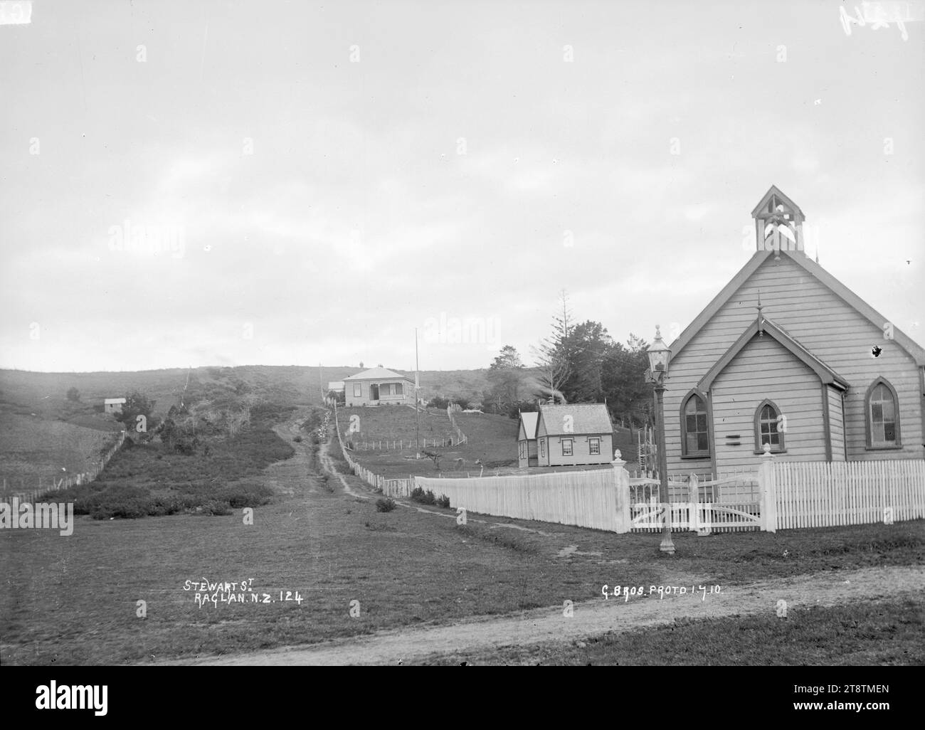 Stewart Street, Raglan, New Zealand, 1910, Stewart Street, Raglan, New ...