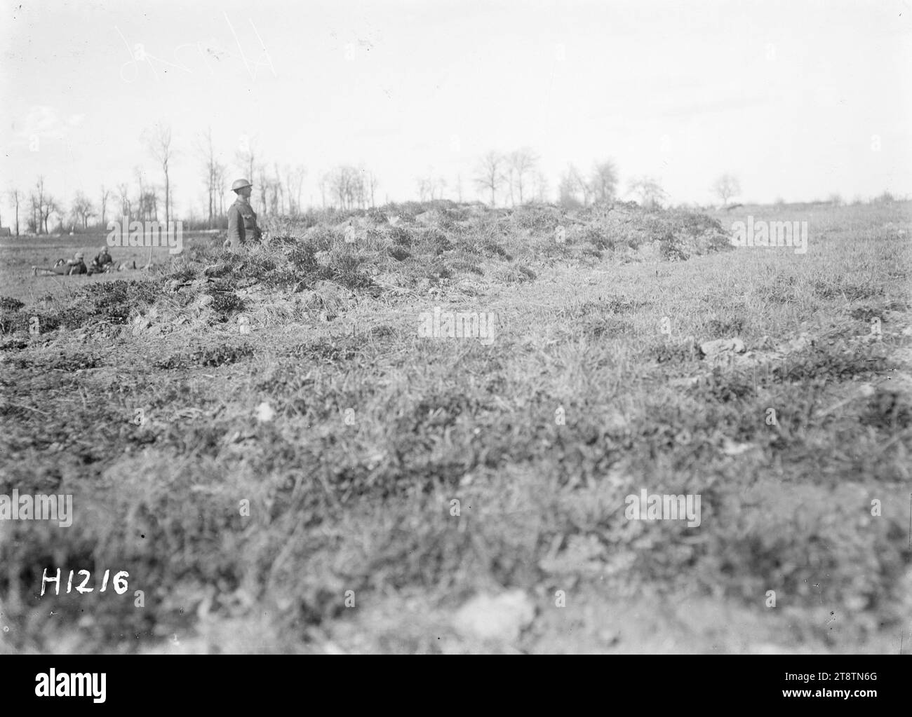 A well camouflaged dugout near Colincamps in World War I, A New Zealand ...