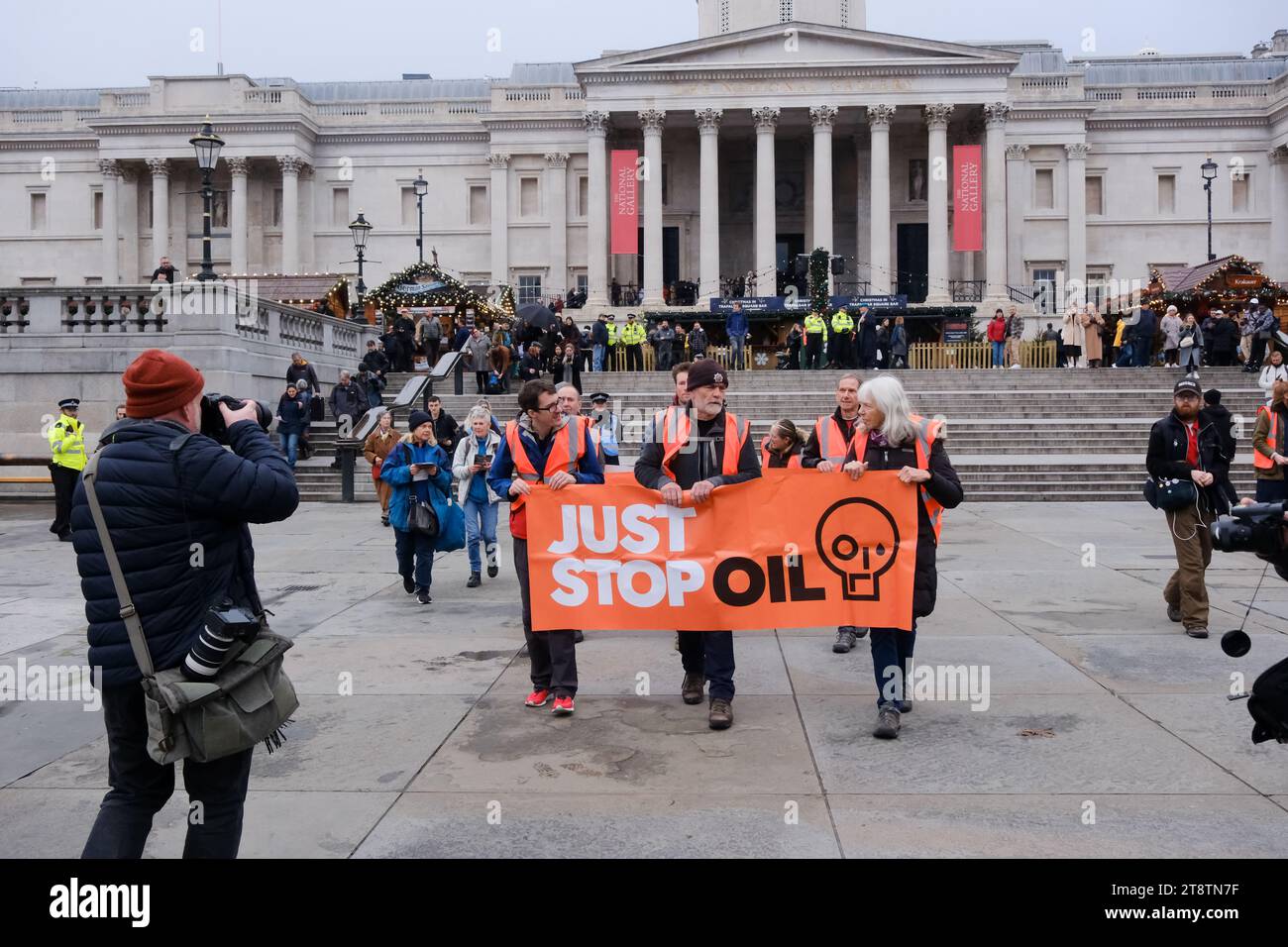 London, UK. 21st Nov 2023. Just Stop Oil protesters march from ...