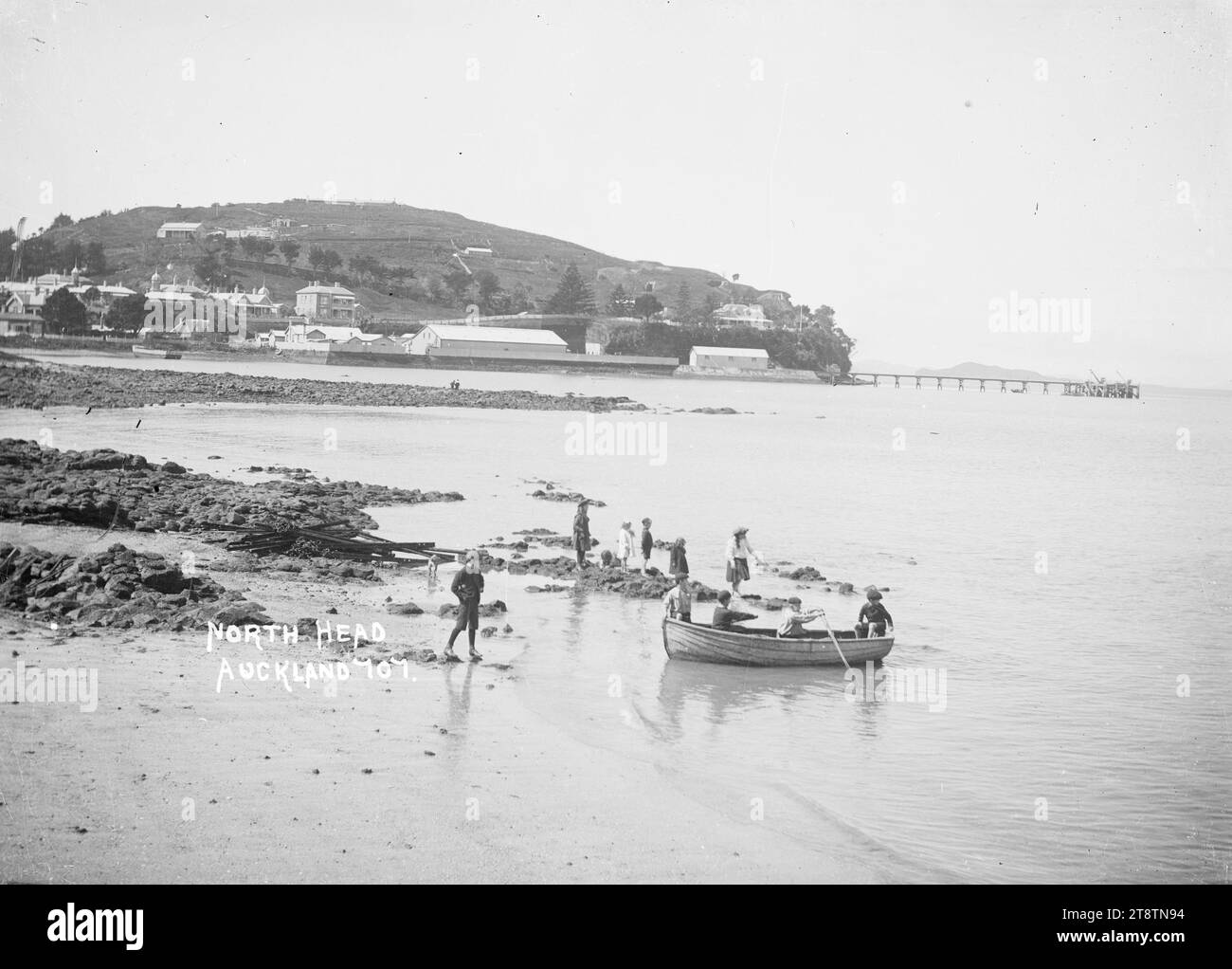 View looking across Torpedo Bay to North Head, Devonport, View taken ...