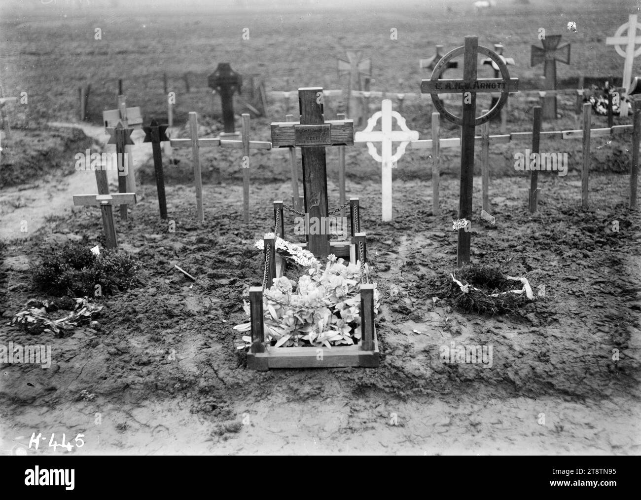 The grave of Brigadier General Johnston killed in 1917, View facing the ...