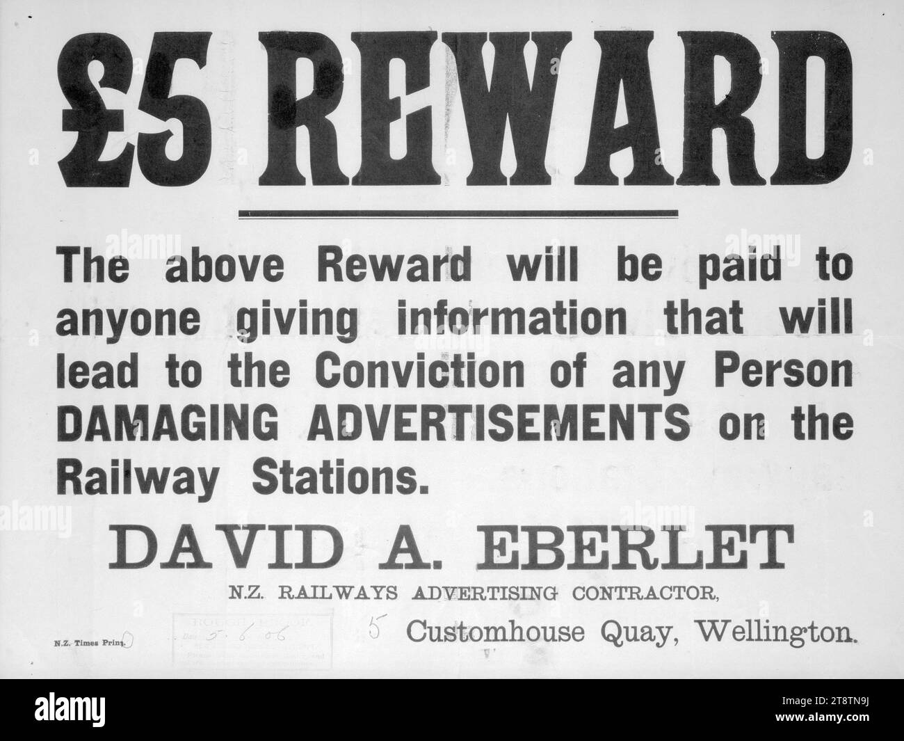 Five pounds reward Black and White Stock Photos & Images - Alamy