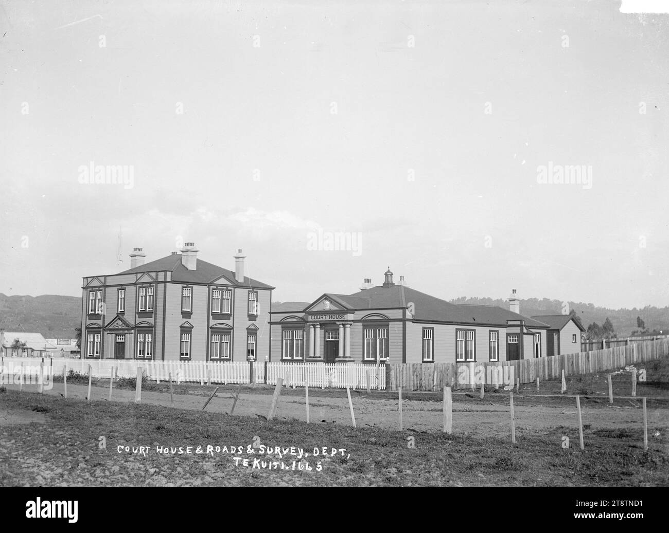 View of the Court House, and the Roads & Survey Department building ...