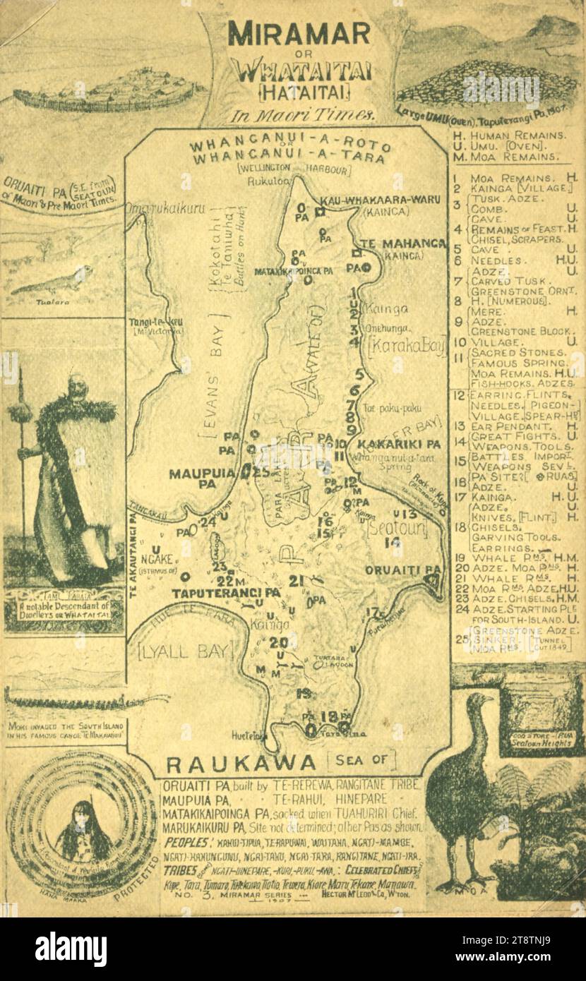 Hector McLeod & Co: Miramar or Whataitai (Hataitai) in Maori times. No 3. Miramar series. 1907 ...