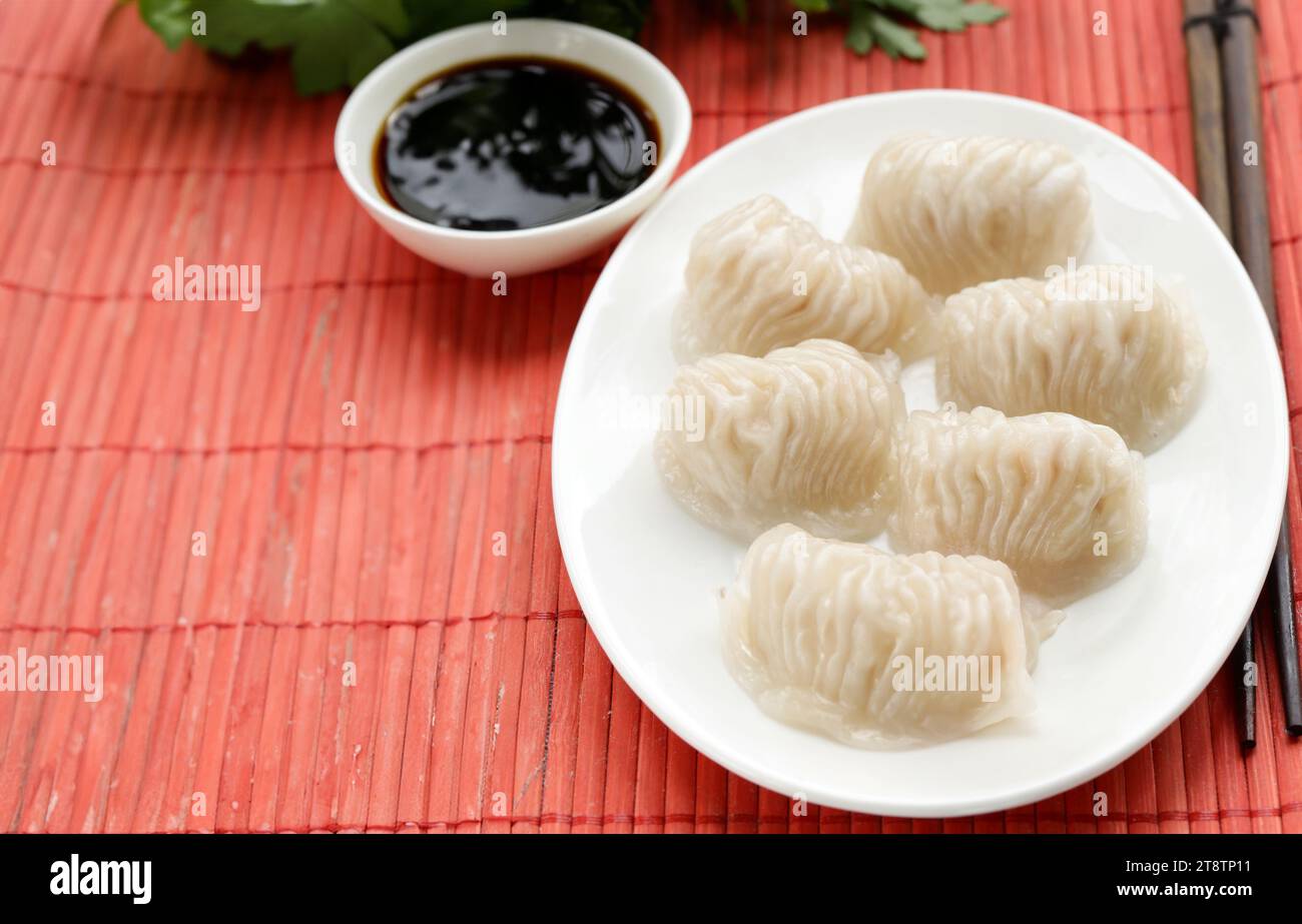 traditional asian dish dim sum with soy sauce Stock Photo - Alamy