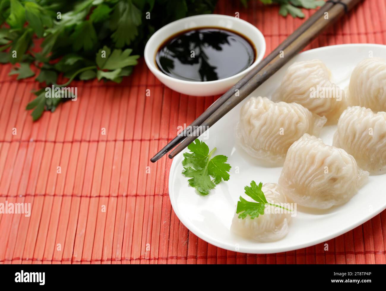 traditional asian dish dim sum with soy sauce Stock Photo - Alamy