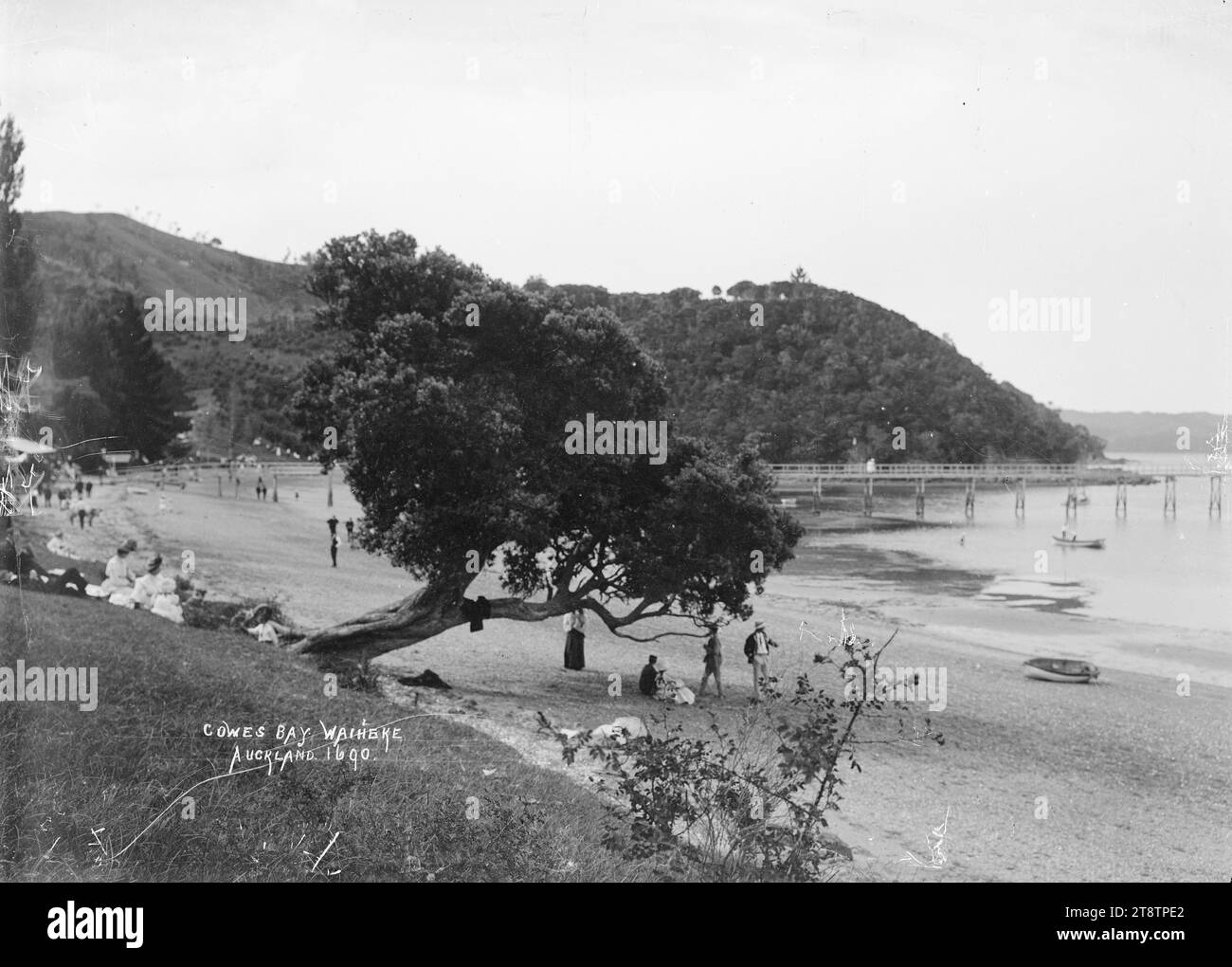 Cowes Bay, Waiheke Island, View of Cowes Bay taken from a grassy area ...