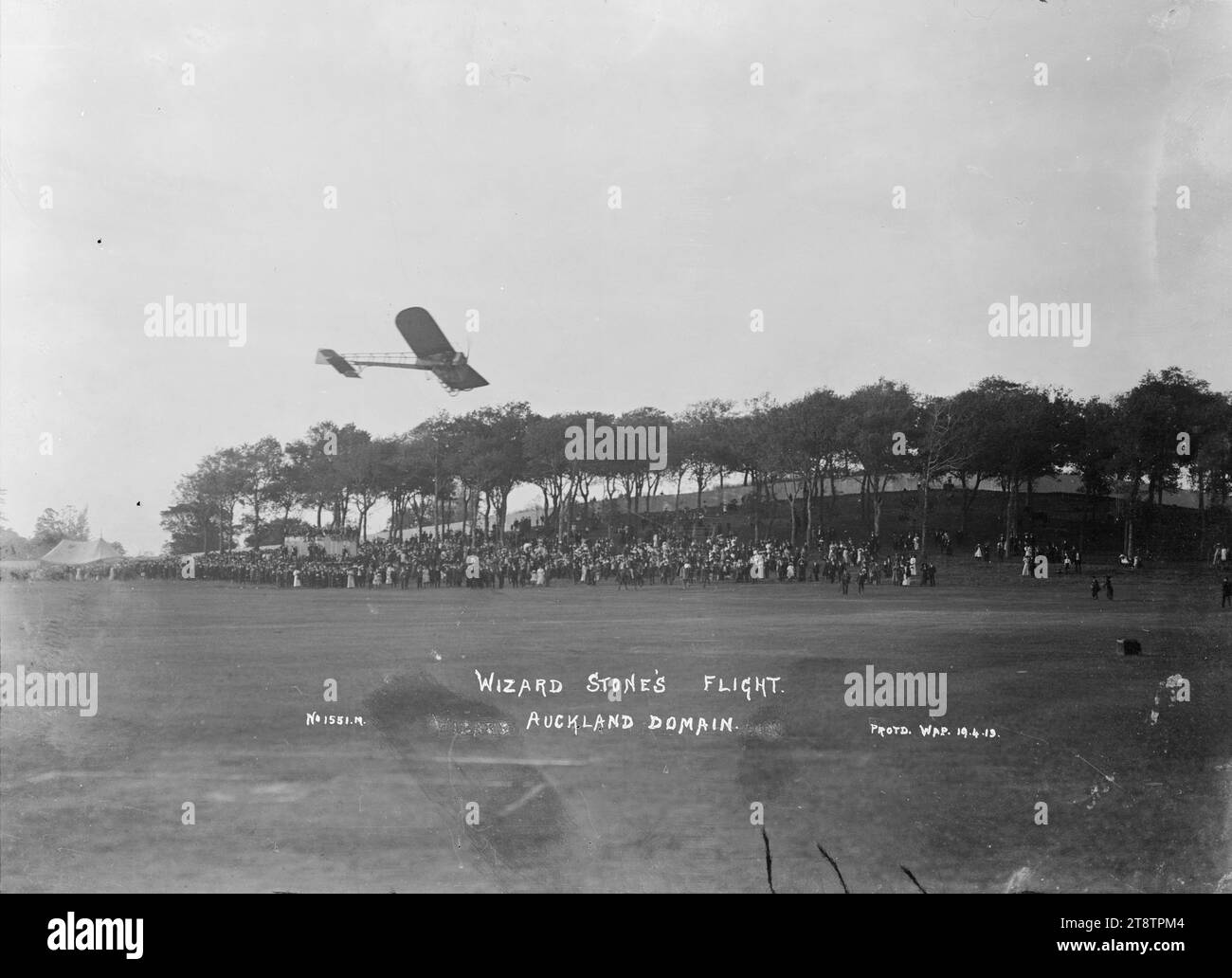 Wizard Stone's flight, Auckland, New Zealand Domain, Arthur 'Wizard ...