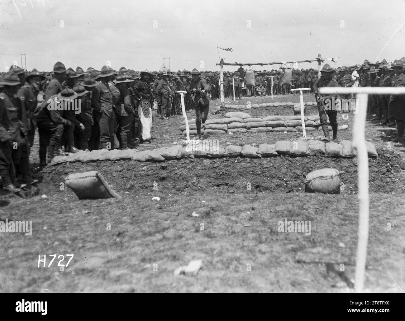 Bayonet fighting competition, Authie, France, A bayonet fighting ...