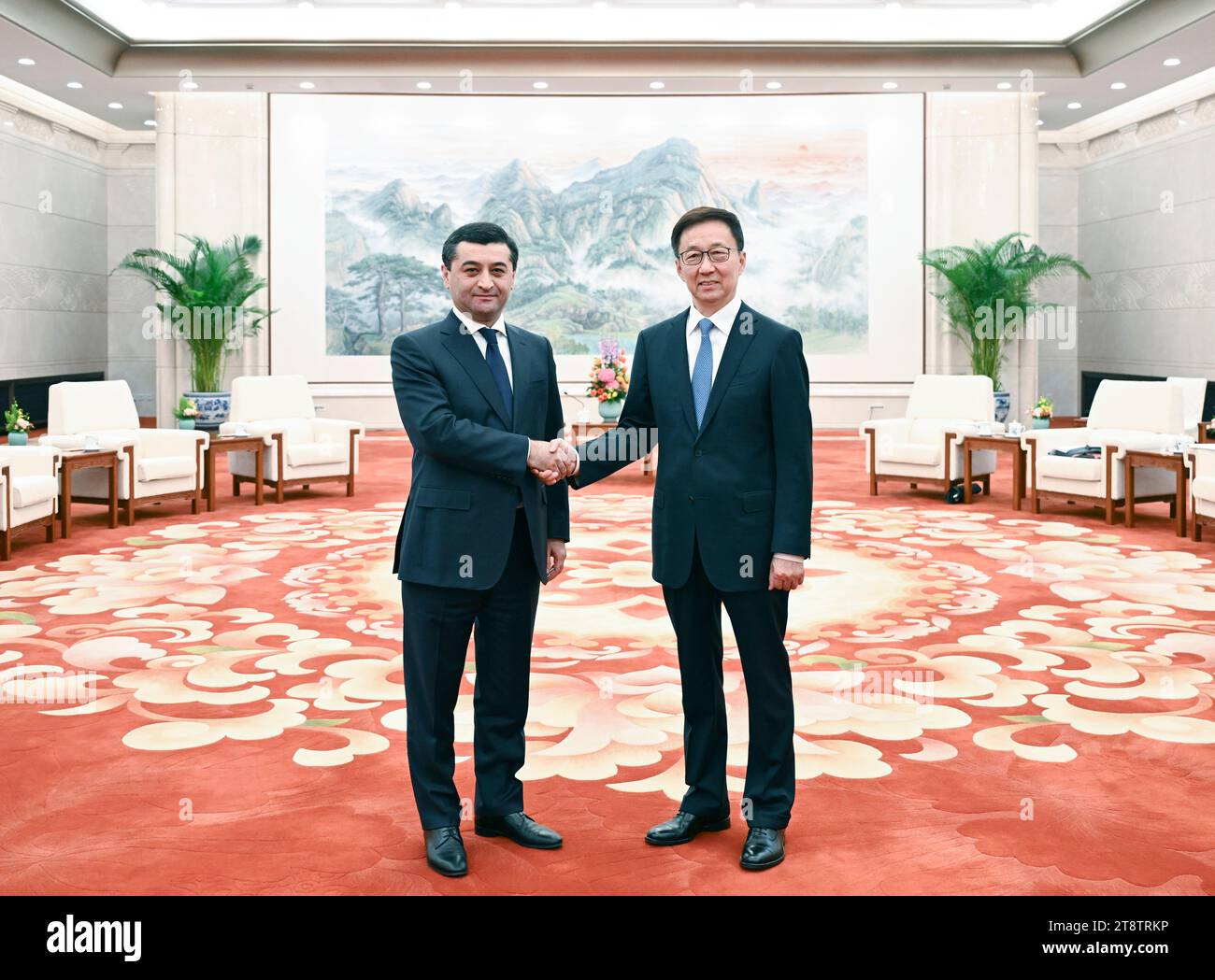 Beijing, China. 21st Nov, 2023. Chinese Vice President Han Zheng meets ...