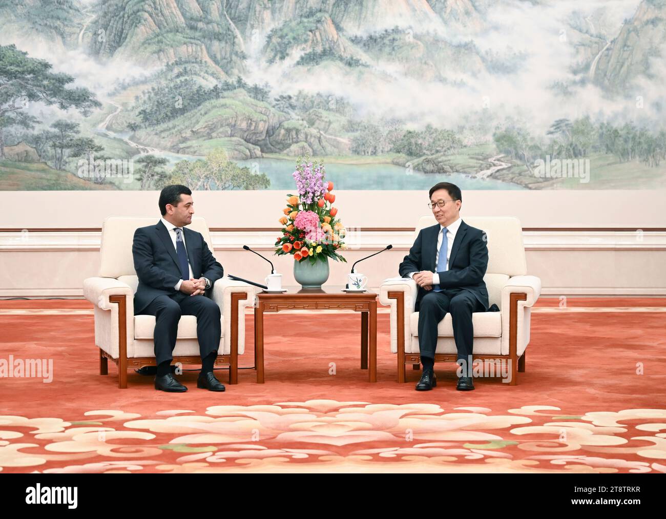 Beijing, China. 21st Nov, 2023. Chinese Vice President Han Zheng meets ...