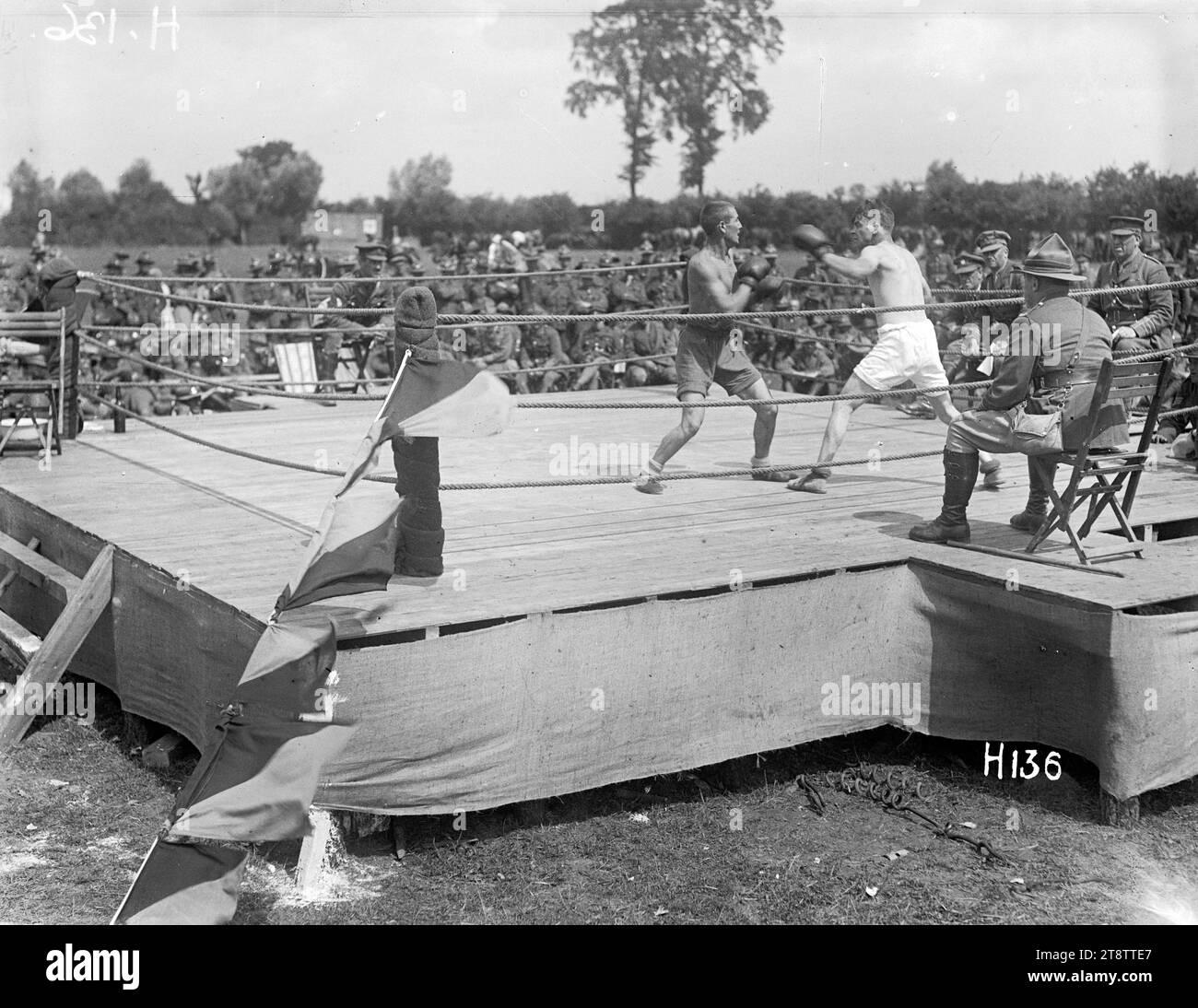 Sparring in the ring at the New Zealand Division boxing championships ...