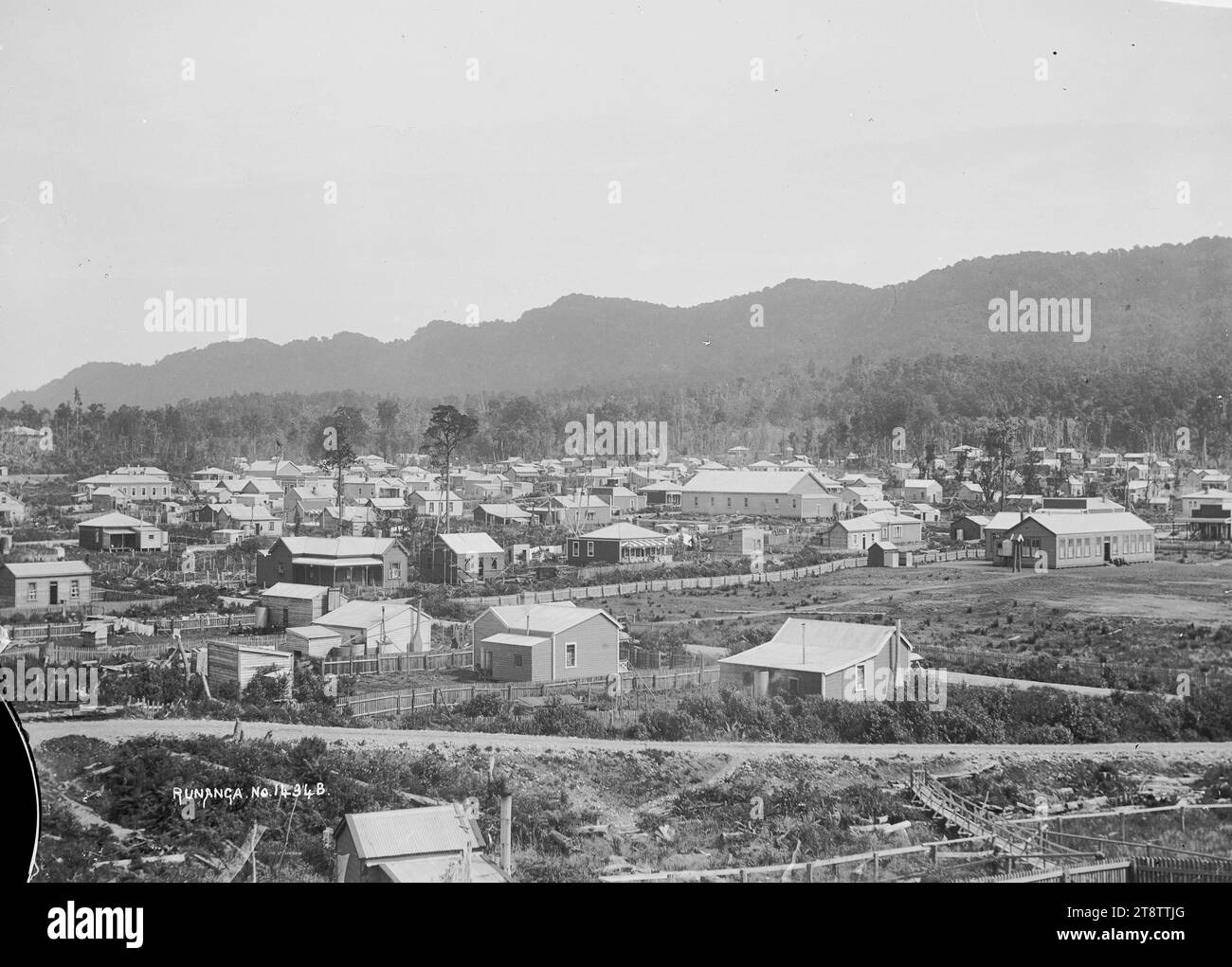 General view of Runanga, Panoramic view of Runanga with Ward Street in ...
