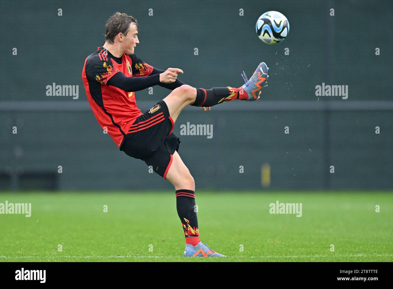 Tubize, Belgium. 21st Nov, 2023. Matte Smets (3) of Belgium pictured ...
