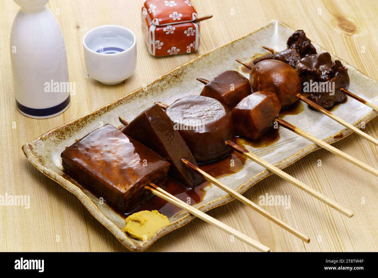 Nagoya specialty, miso stew oden. Oden is a traditional Japanese dish ...