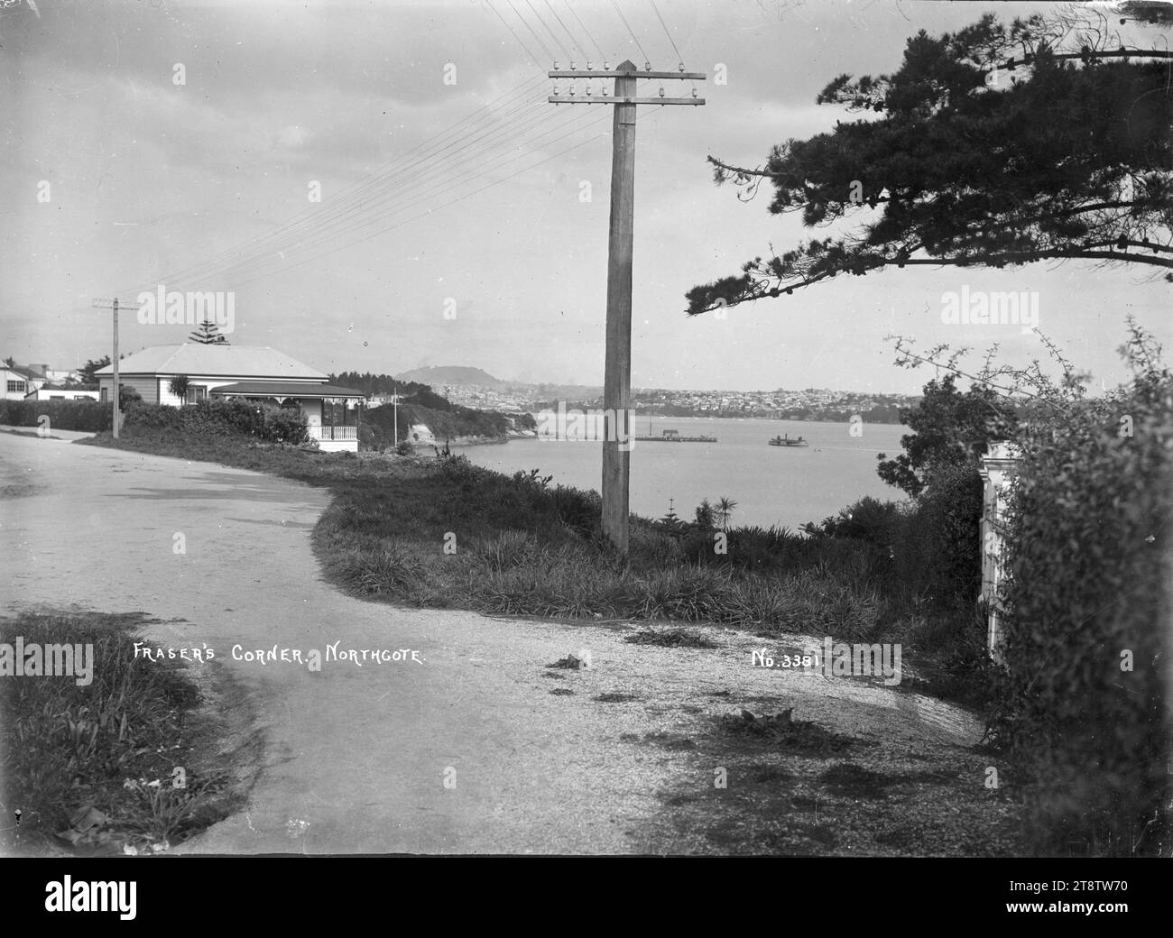 View of Fraser's Corner, Northcote, looking towards Auckland, New ...