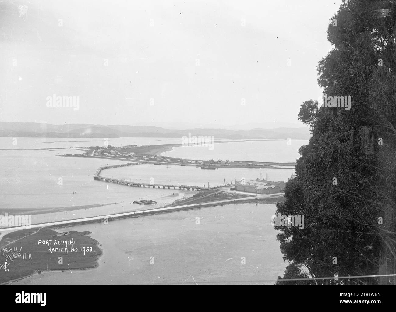 Port Ahuriri, Napier, View of Port Ahuriri showing houses in the ...
