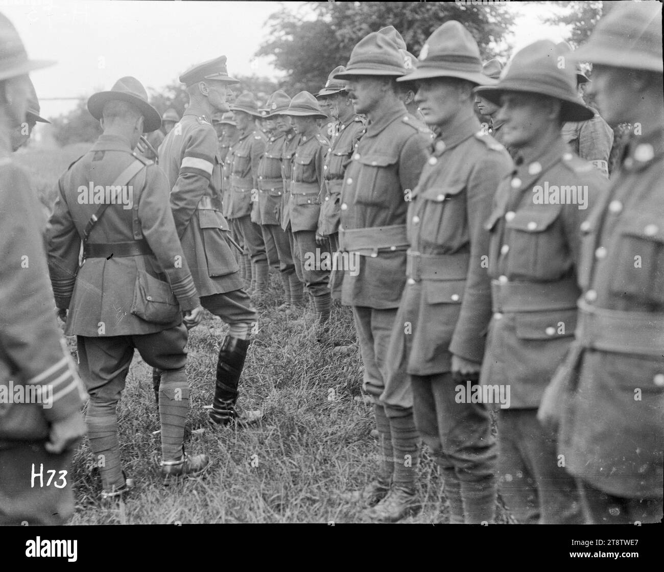 General Alexander John Godley reviewing troops in Belgium after the ...