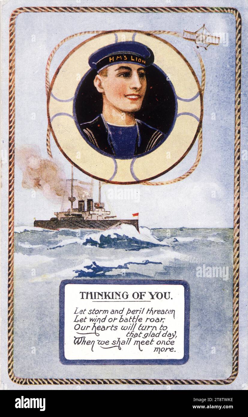 Postcard. Thinking of you. M. & L. Ltd. 1308. ca 1910s, British ...