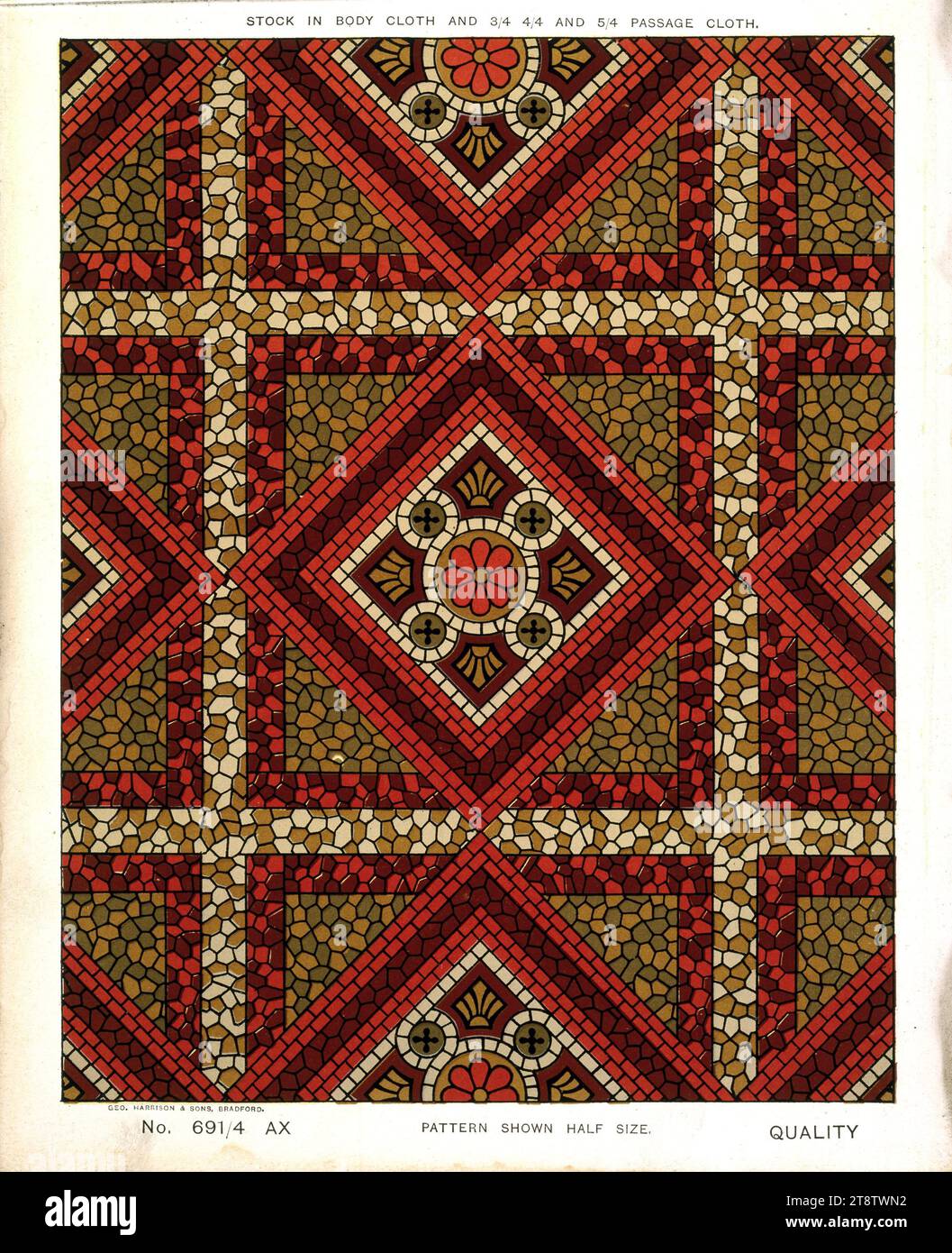 Floorcloth geometric tile pattern hi-res stock photography and images ...