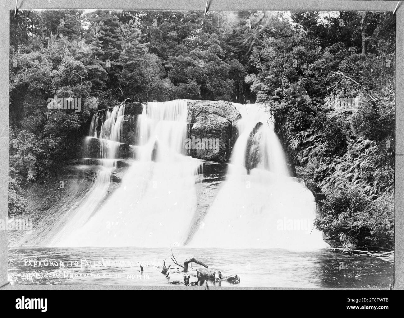 Papakorito Falls, on the Aniwaniwa Stream which flows into Lake ...