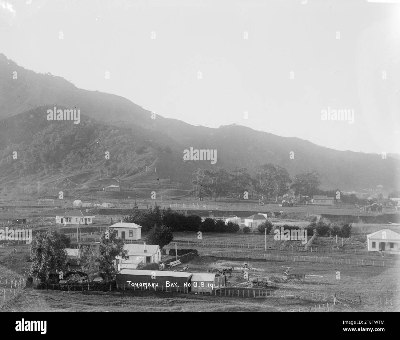 Inland from Tokomaru Bay, East Coast, General view of the area inland ...