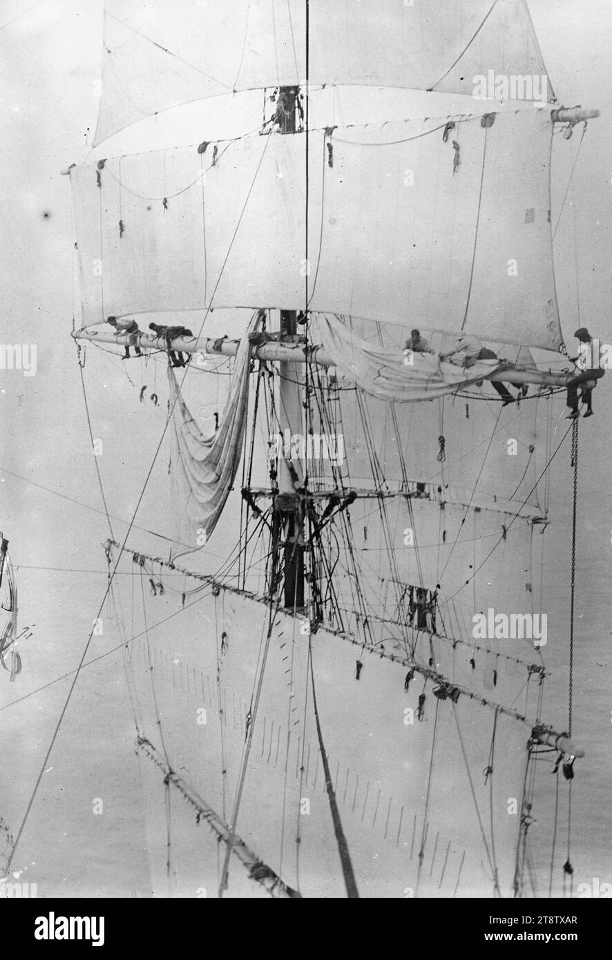 Rigging and sailors, ca 1900 Stock Photo - Alamy