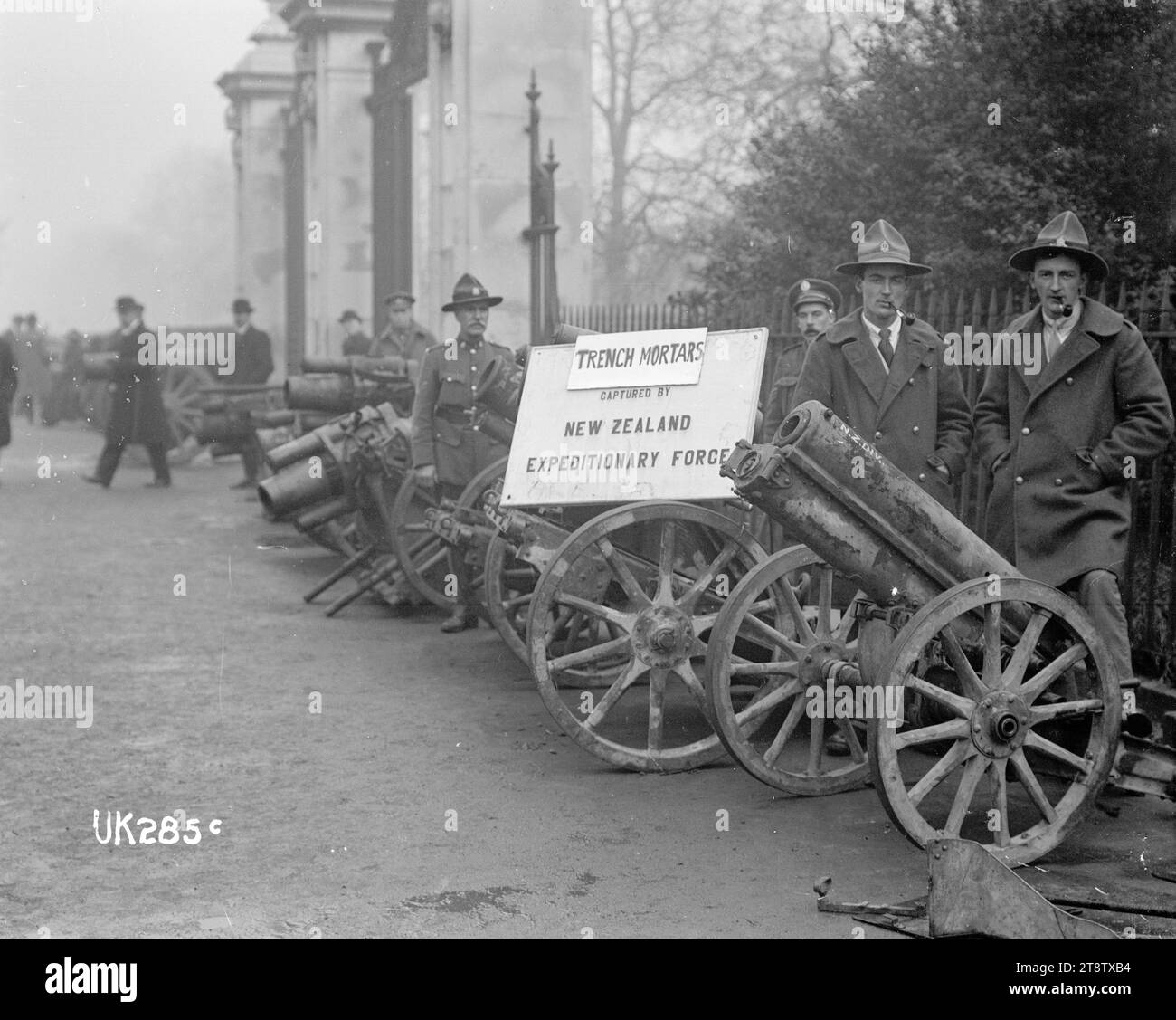 Trench mortars captured by New Zealanders in World War I on display in ...