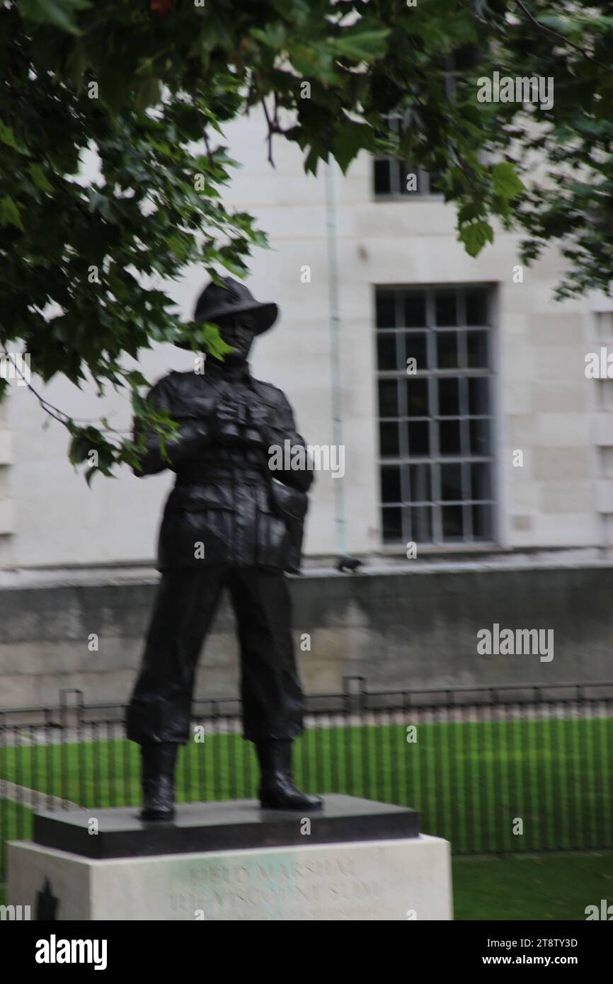 London Statue of Field Marshal Viscount Slim, London, England, UK Stock ...