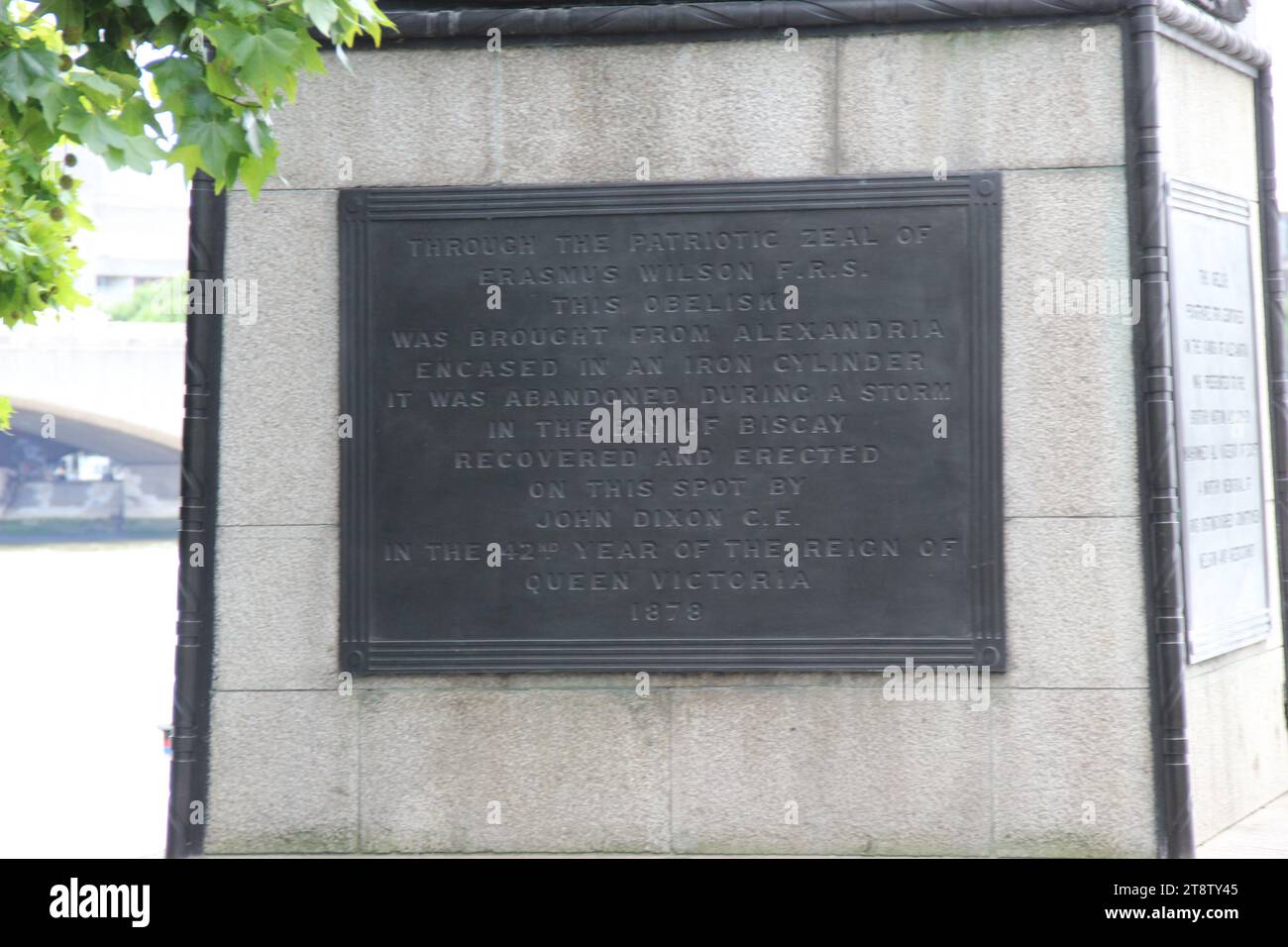 London Plaque for Cleopatra's Needle, Egyptian Obelisk, London, England ...