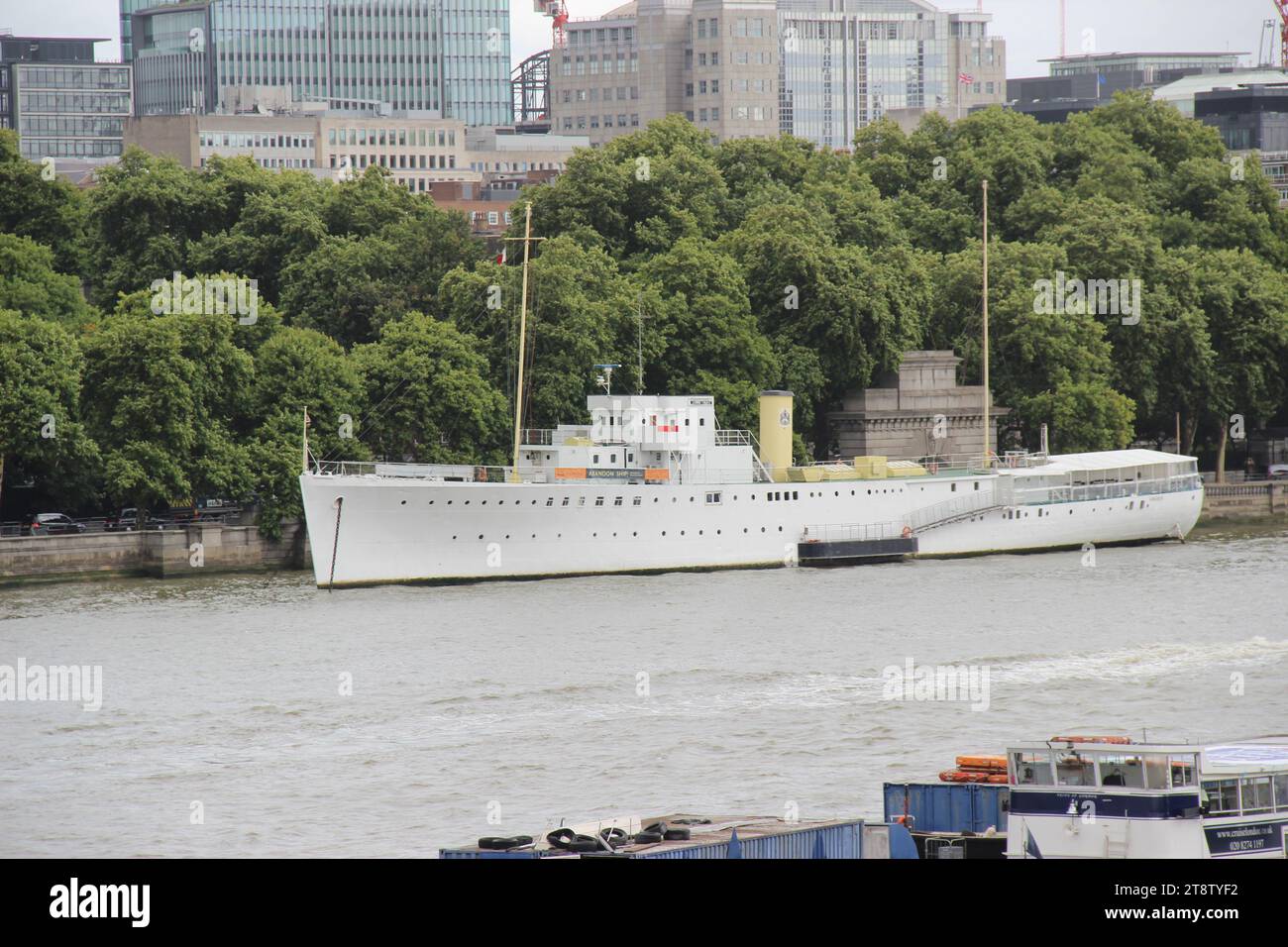 London Wellington, New Zealand Ship on Thames, London, England, UK ...