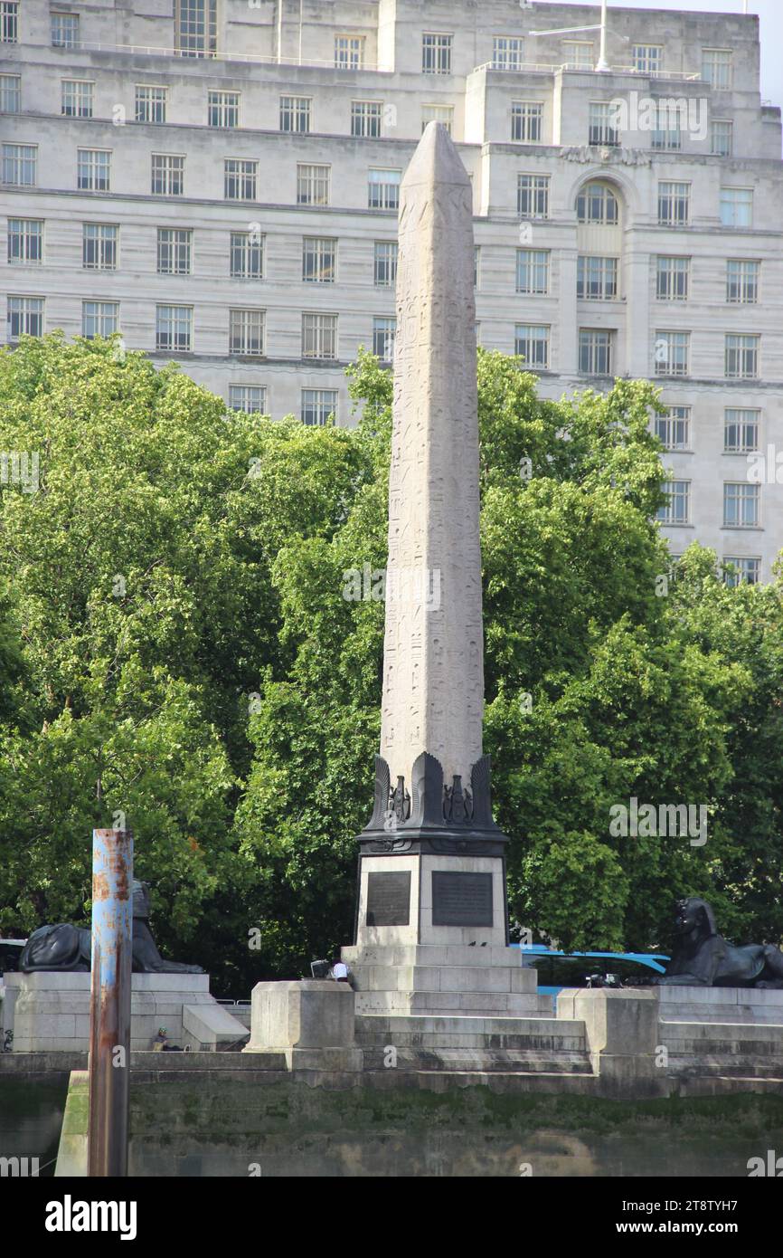 London Cleopatra's Needle, Egyptian Obelisk, London, England, UK Stock ...