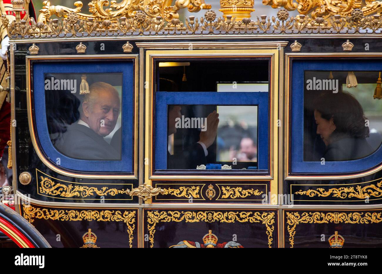 London, uk, 21st Nov King Charles III and the President of South Korea ...