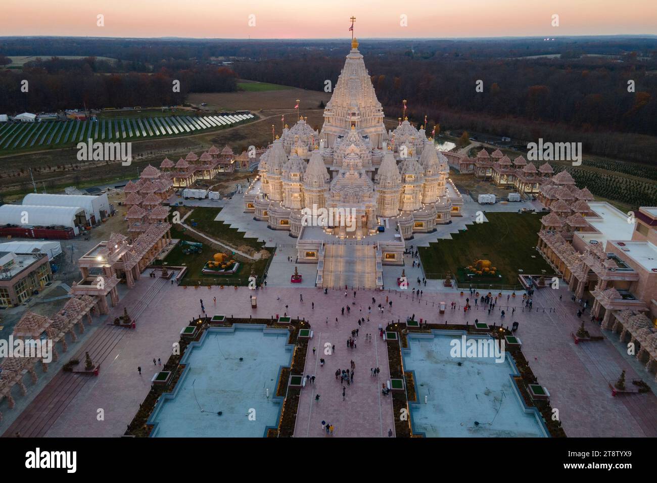 BAPS Swaminarayan Akshardham, the largest Hindu temple outside India in the modern era, is in ...