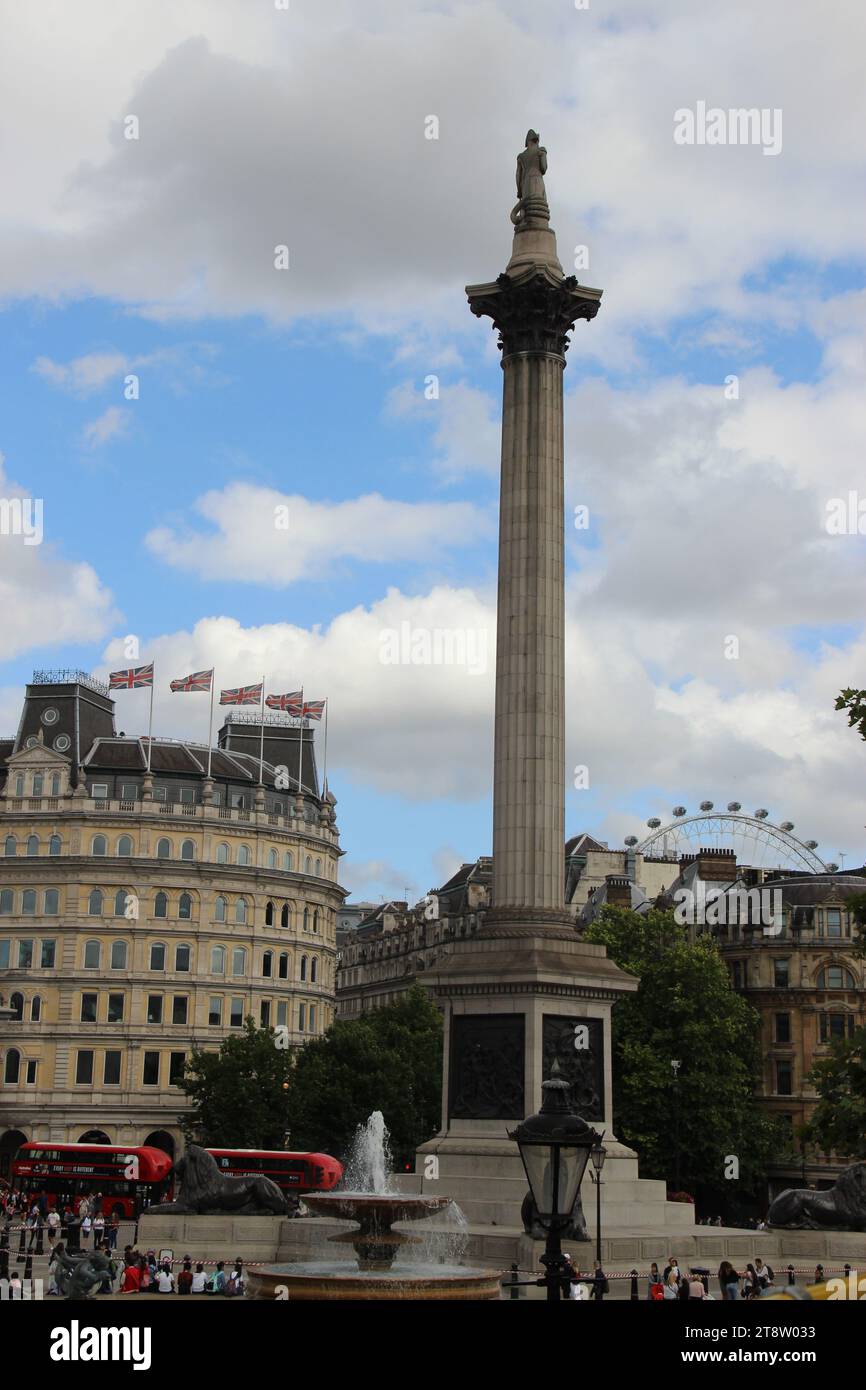 London Trafalgar Square Horatio Nelson Column, London, England, UK ...
