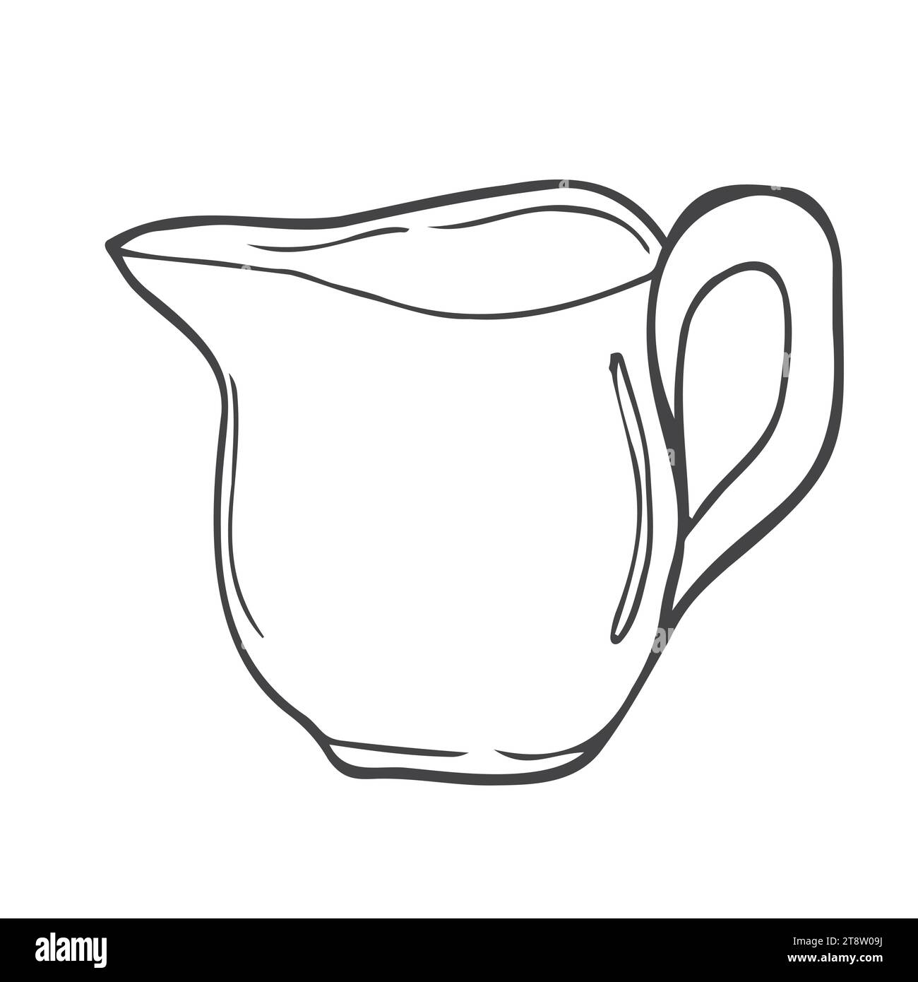Set doodle icons - Jug and glasses with a drink - splashing and pouring ...