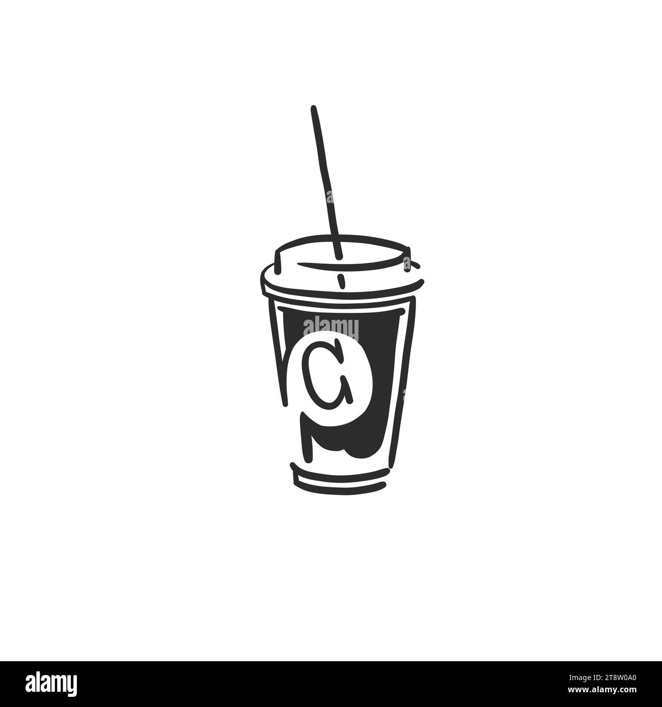 Hand drawn vector abstract graphic doodle simple minimalistic line ...