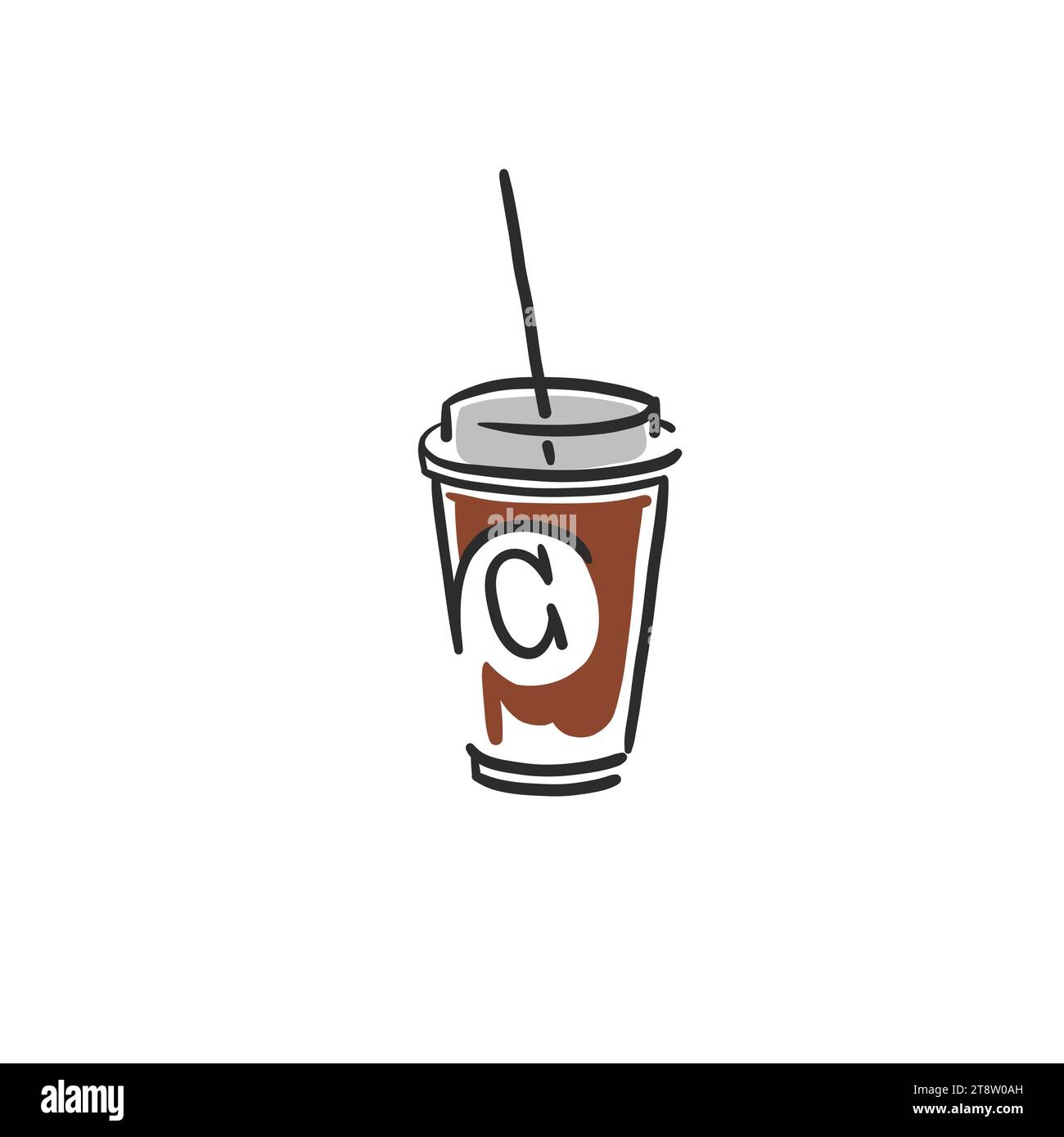 Hand drawn vector abstract graphic doodle simple minimalistic line ...