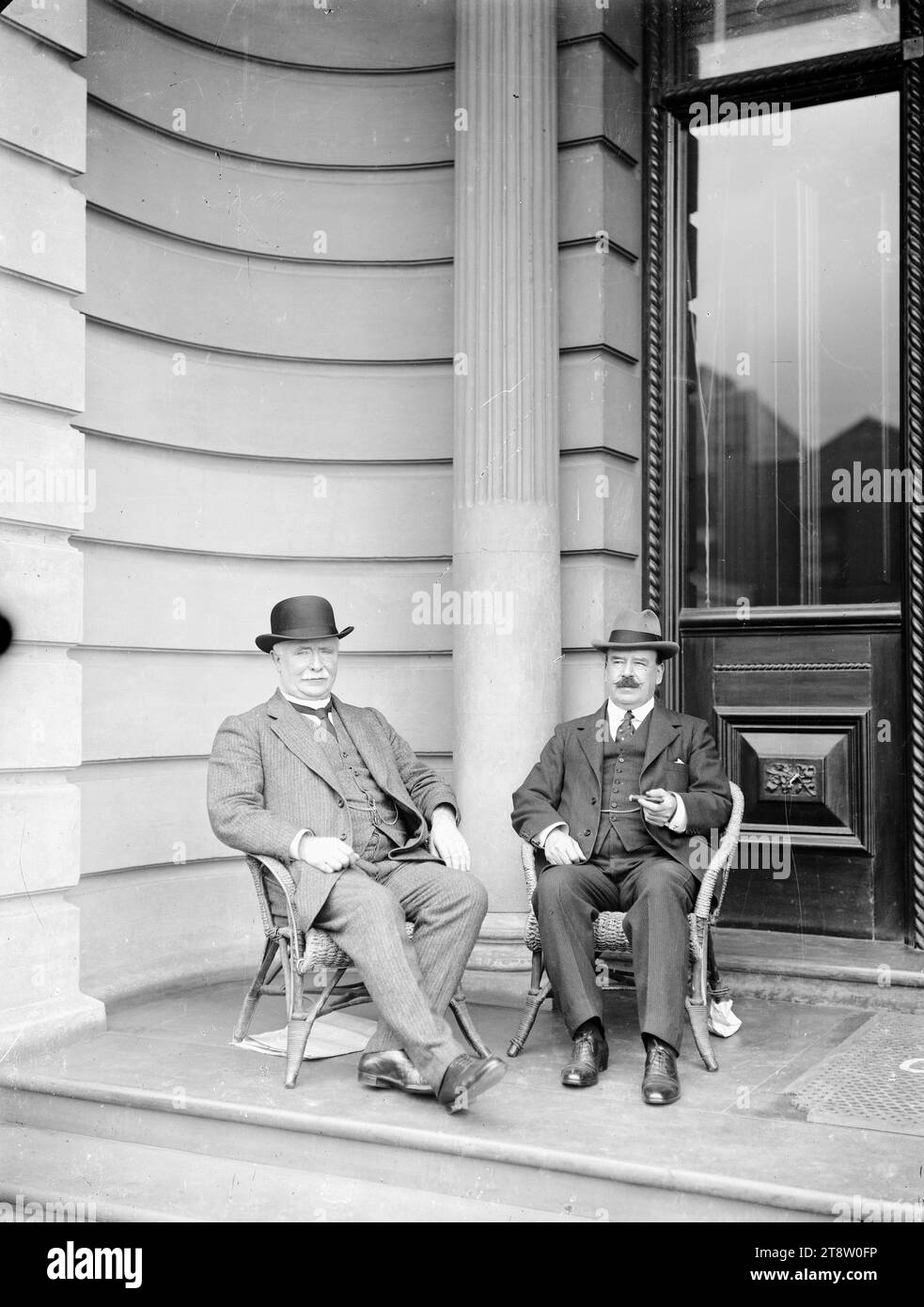 William Ferguson Massey and Sir Joseph George Ward, ca 1920 Stock Photo ...
