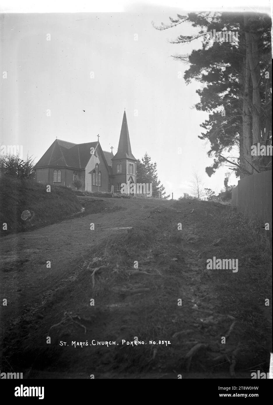 St Mary on the Hill, Pokeno, between 1900-1930 Stock Photo - Alamy