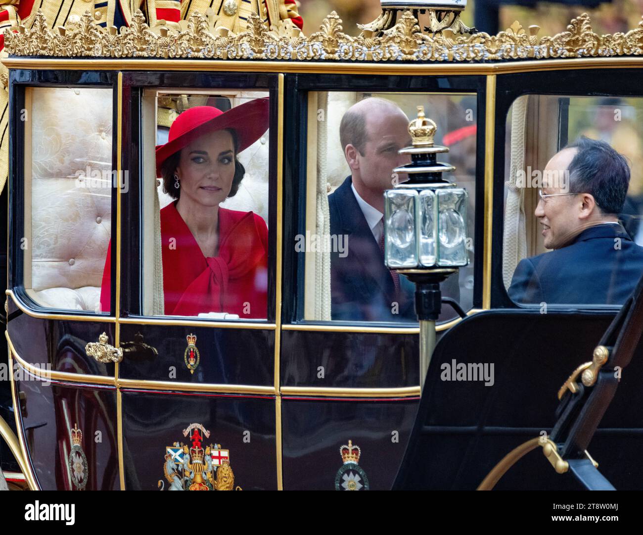 London, UK. 21st Nov, 2023. State visit of South Korean President Yoon ...