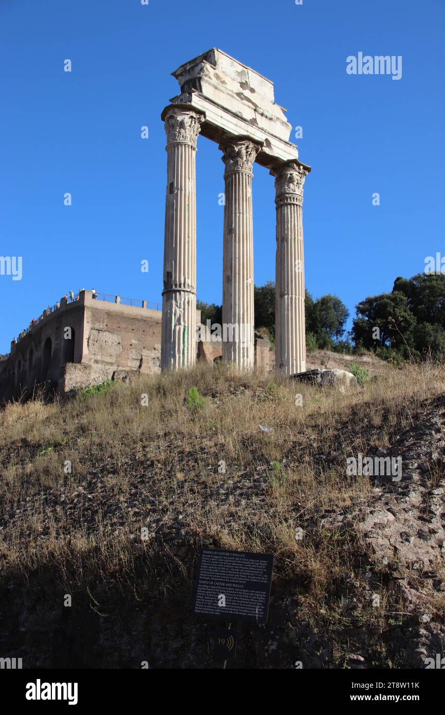 Roman Forum (Forum Romanum): Temple of Castor & Pollux (the Dioscuri ...