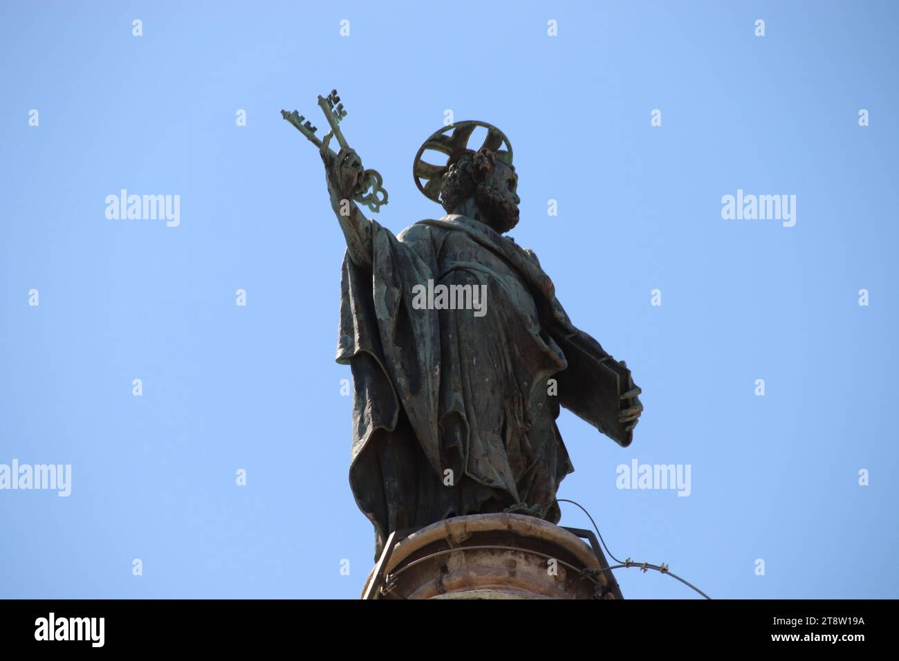 Trajan's Column: Statue of St. Peter at Top, Ancient Rome Historic ...