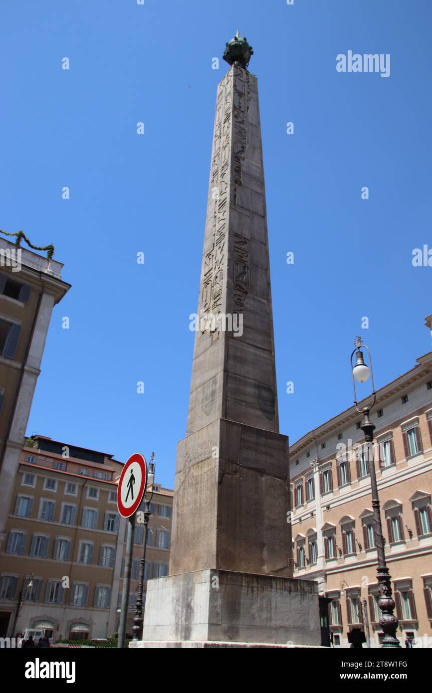 Egyptian Obelisk Solare, Psammeticus II, Heliopolis, Taken by Augustus ...